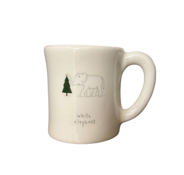 White Elephant Beth Mueller Holiday Mug – Shop White Elephant